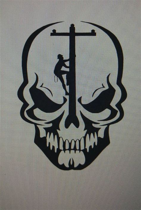 Lineman Skull Decals