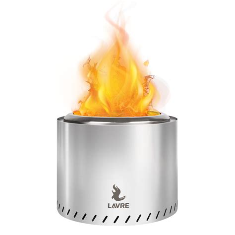 Lavre 195 Stainless Steel Smokeless Fire Pit With Removable Ash Pan