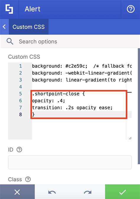 Add Custom Css To A Shortpoint Element Right From The Page Builder