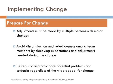 PPT Implementing Change PowerPoint Presentation ID 281200