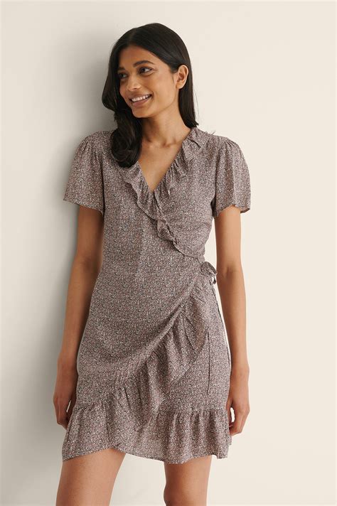Wrap Mini Dress Leopard Na