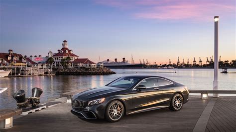 Download Wallpaper 1920x1080 Pier City Mercedes Benz S Class Luxury
