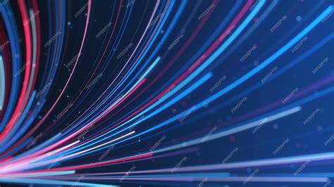 Premium Photo Blue Futuristic Stream Digital Data Flow Creative