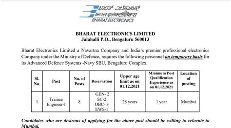 Ministry Of Defence Recruitment 2022 Apply Online For Trainee Engineer