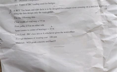 C Types Of Irc Loading Used For Bridges 7 Studyx