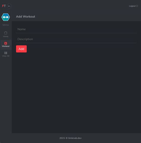 Github Twknab Workout Tracker Track Your Workouts Django Powered