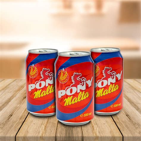 Pony Malta Lata 330 Cc Malt Beverage Tin 1115 Oz Cilaymar Sas