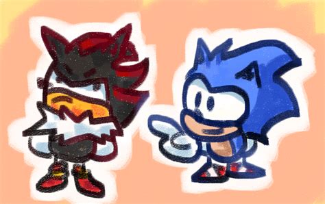 Chibi Sonic And Shadow By Crumblekoek On Newgrounds