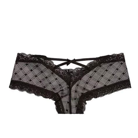Calcinha de Renda Transparente Sexy Super Confortável Sem Costura Chastity