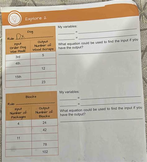 Solved Explore 2 My Variables What Equation Could Be Used To