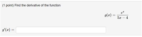 Solved Point Find The Derivative Of The Function Chegg Com