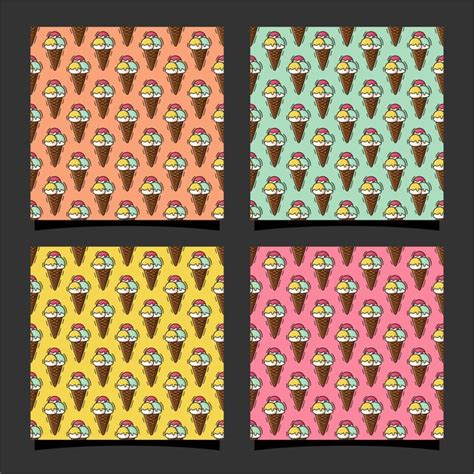 Premium Vector Ice Cream Seamless Pattern Premium Design