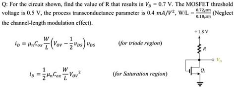 solved q for the circuit shown find the value of r that results in vp