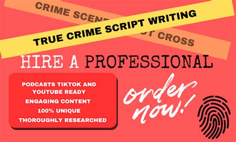 Write True Crime Scripts By Gbems Mercy Fiverr
