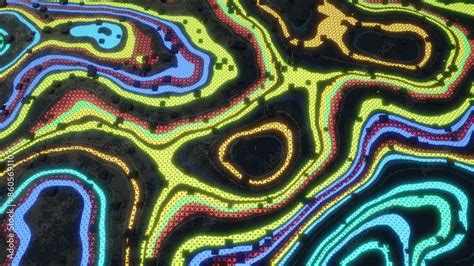 3d Objects Form Sci Fi Composition On Surface 3d Pattern Hi Tech