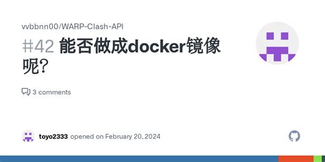 Docker Issue Vvbbnn Warp Clash Api Github