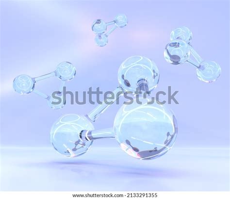 Molecule Atom Model Abstract Molecular Structure Stock Illustration