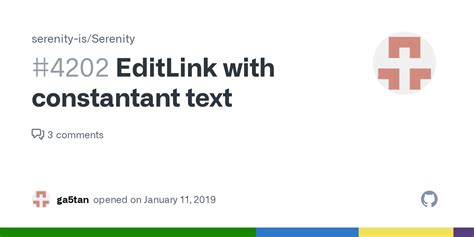 Editlink With Constantant Text · Issue 4202 · Serenity Isserenity