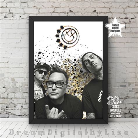 Blink 182 Poster Blink 182 Printable Wall Art Instant Digital