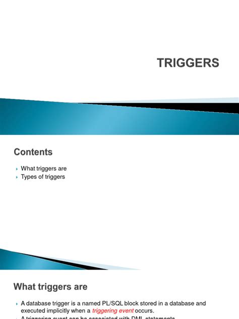 Triggers Pdf Cybernetics Information Technology Management