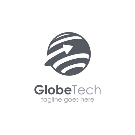Globe Tech Logo Design Template With A Globe Icon Perfect For Business