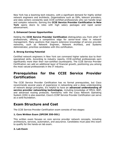 Your Guide To Ccie Service Provider Certification In New York Docx