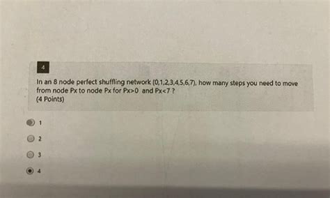 Solved In An 8 Node Perfect Shuffling Network Chegg
