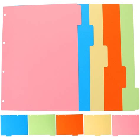Sets Separator Page Detachable Binder Tabs Note Pads Hand Account A File Dividers Index