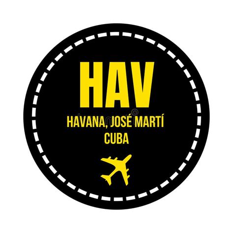 Hav Havana Jose Marti Airport Symbol Stock Illustration Illustration