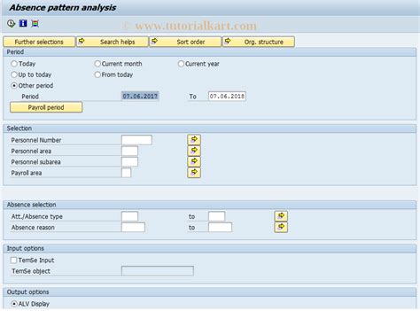 PC M PATTERN SAP Tcode Absence Pattern Analysis Transaction Code