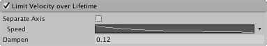 Unity Manual Limit Velocity Over Lifetime Module