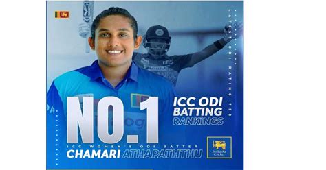 Athapaththu First Sri Lanka Player To Top Mrf Tyres Icc Womens Odi