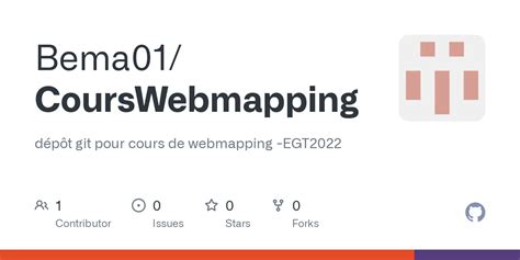 GitHub Bema01 CoursWebmapping dépôt git pour cours de webmapping
