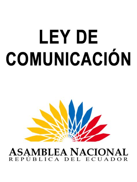 Ley Orgánica De Comunicación Pdf