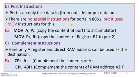 module 5 topic 8 8051 instruction sets youtube