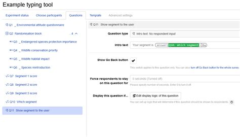 Example Typing Tool Using Calculated Variables Conjointly