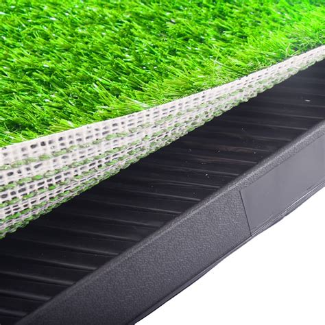 Kahomvis 20 In X 20 In Reusable Plastic Artificial Grass Mat Mix Qpcw