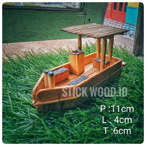 Jual Miniatur Perahu Stik Es Krim Kerajinan Tangan Prakarya Sekolah