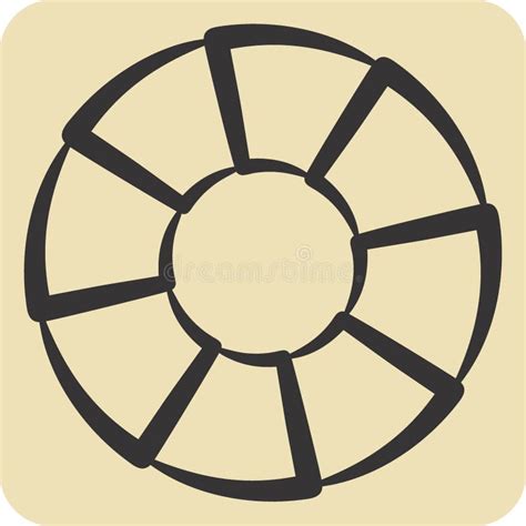 Icon Float Related To Ring Symbol Hand Drawn Style Simple Design