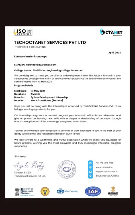 Katakam Lakshmi Sandeepa On Linkedin Octanet Services Pvt Ltd