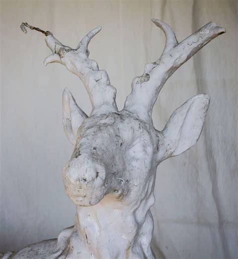 Cast Stone Sitting Stag Garden Statue For Sale At 1stdibs Stag Garden