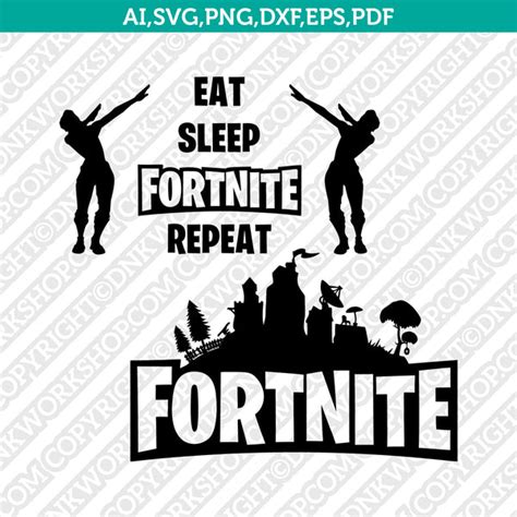 Fortnite Symbol Eat Sleep Fortnite Repeat Svg Cut File Vector Cricut