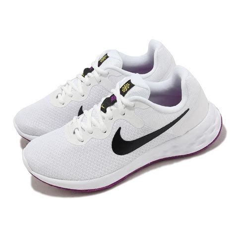 Nike 耐吉 慢跑鞋 Wmns Revolution 6 Nn 女鞋 白 黑 莓果紫 緩震 運動鞋 Dc3729 106 Pchome