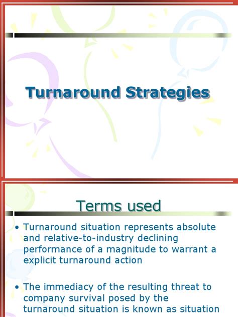 Turnaround Strategy Strategic Management Business