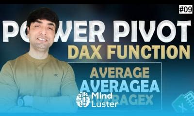 Learn Power Pivot DAX Function Average Averagea AverageX Mind Luster