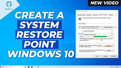How To Create A System Restore Point Windows 10