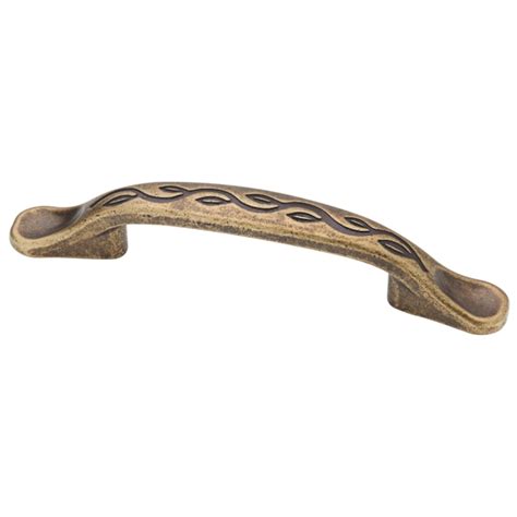 Brainerd Leaf And Vine 3 In 76mm Center To Center Tumbled Antique