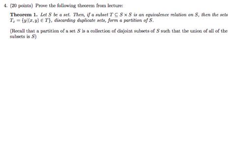 Solved Points Prove The Following Theorem From Chegg Com