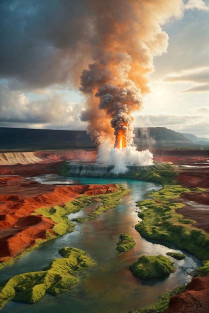 Premium AI Image Renewable Resources Using Geothermal Energy To Create Clean Power