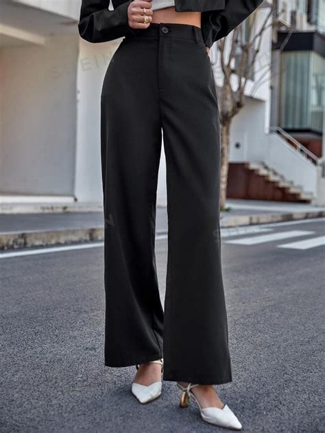 Shein Privé High Waist Wide Leg Trousers Shein Uk